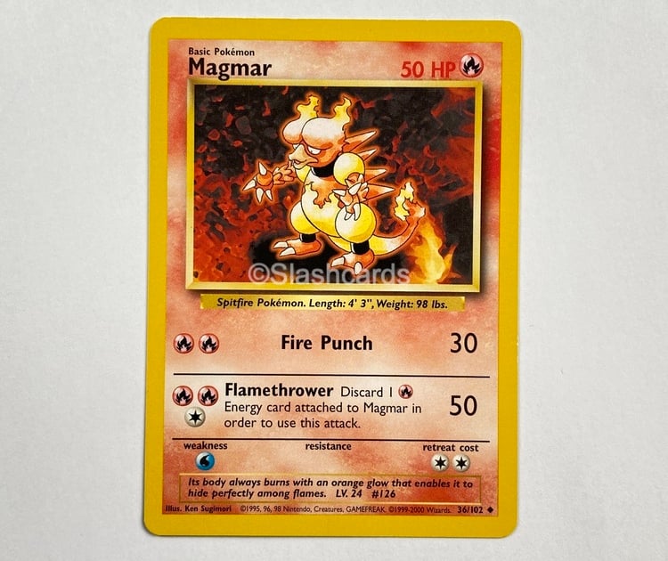 Pokémon - EN - Wizard - Base set - BS36 Magmar | Slash Cards