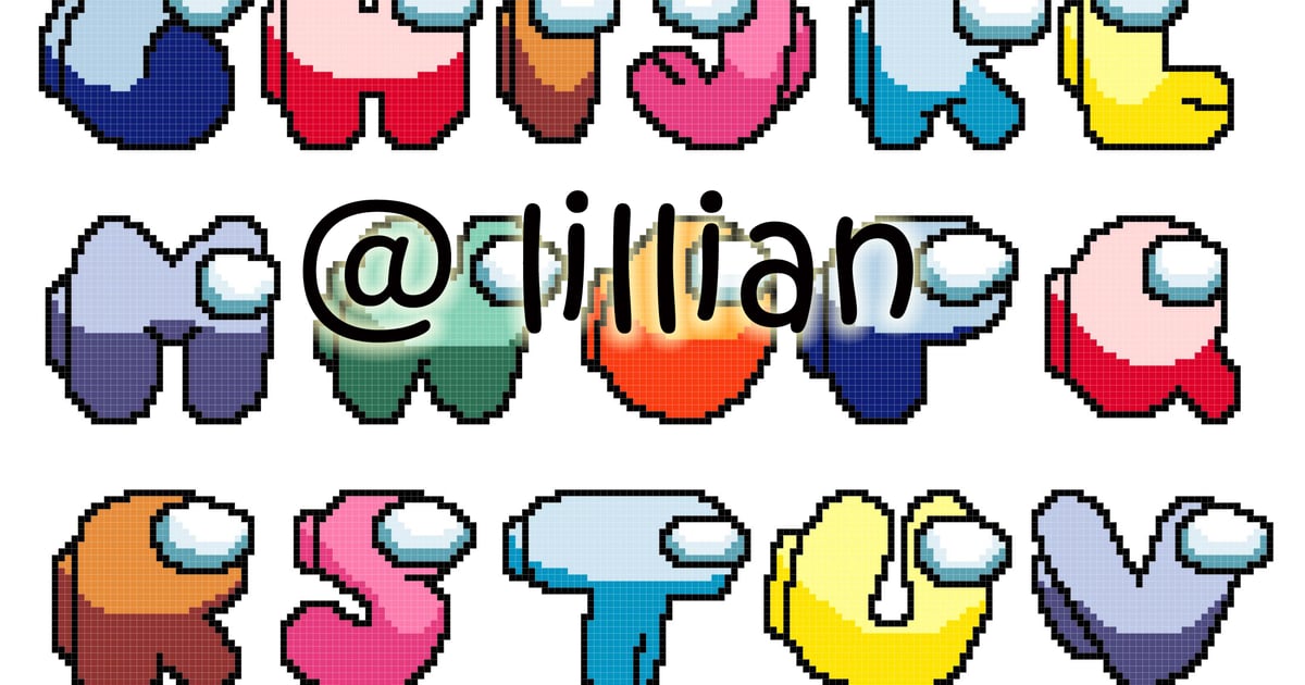 PDF ~AMONG US ALPHABET ALPHABETS ALPHABETICAL ABC TO Z Counted Cross ...