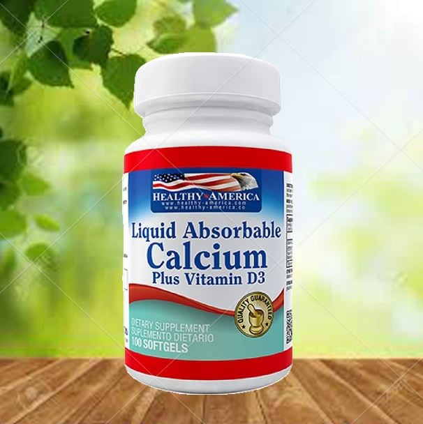Liquid Absorbable Calcium 100 softgels Healthy America | Armonía Verde ...