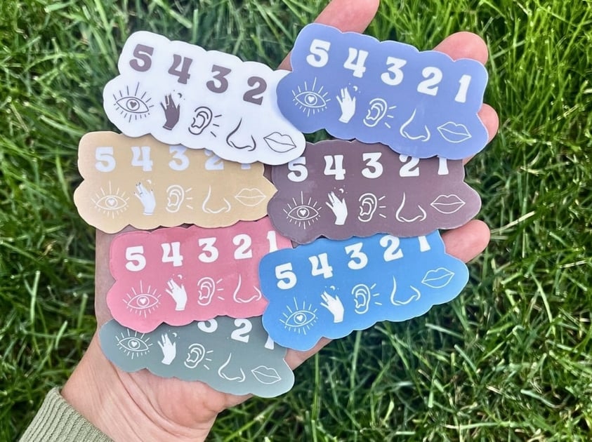 5 Senses for Grounding Sticker