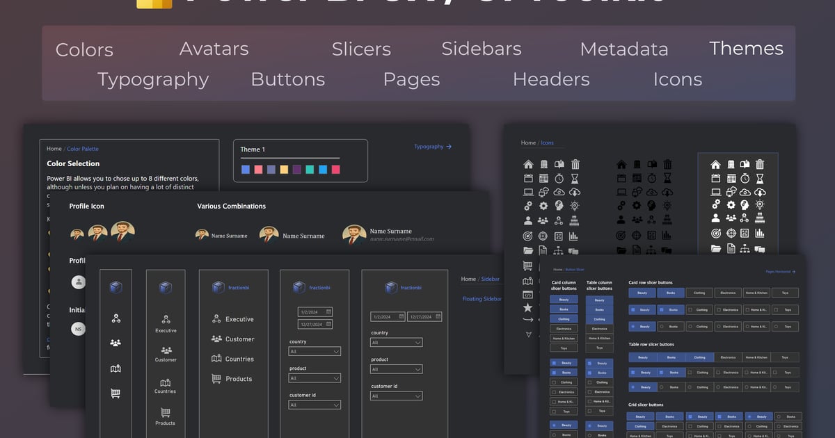 Power BI UX/UI Toolkit | fractionbi