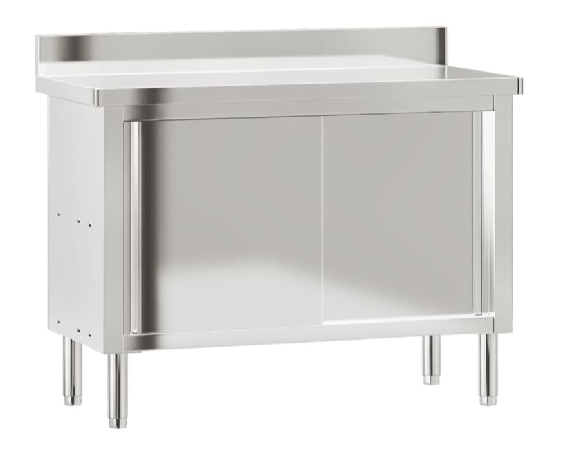 1100 x 500mm Upgraded Light Duty Stainless Steel Kitchen Work Table ...