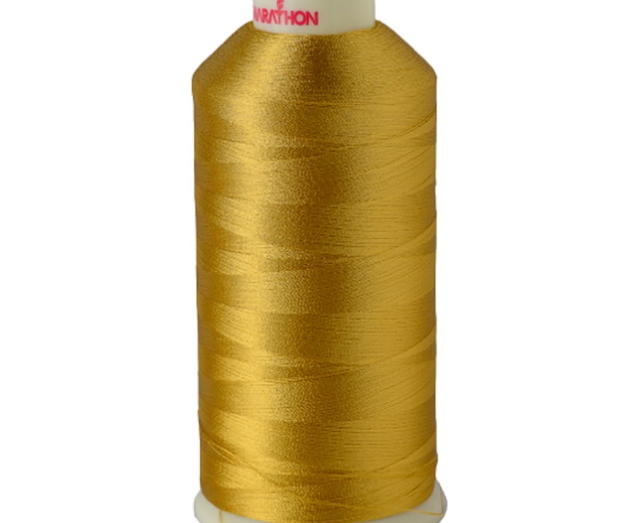 Marathon Embroidery Machine Thread 5000m Spool Rayon 1187 Gold ...