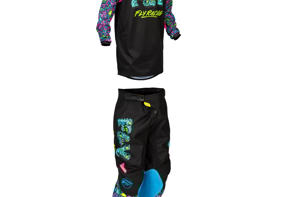 FLY Racing 2026 Kinetic Mutant Youth Full Kit (Black/Multicoloured ...