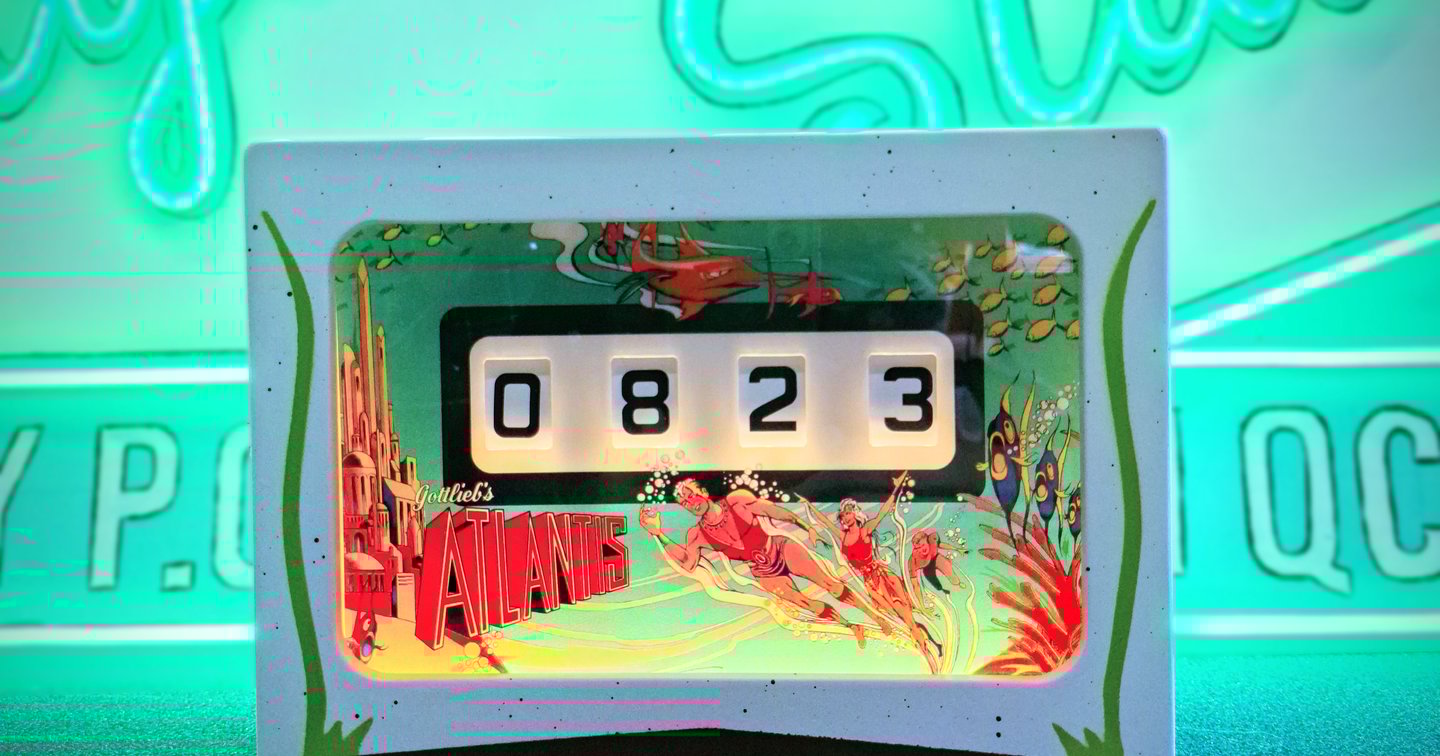 Gottlieb® Atlantis Clock | Ayscrim Studios - Vintage Pinball-inspired ...