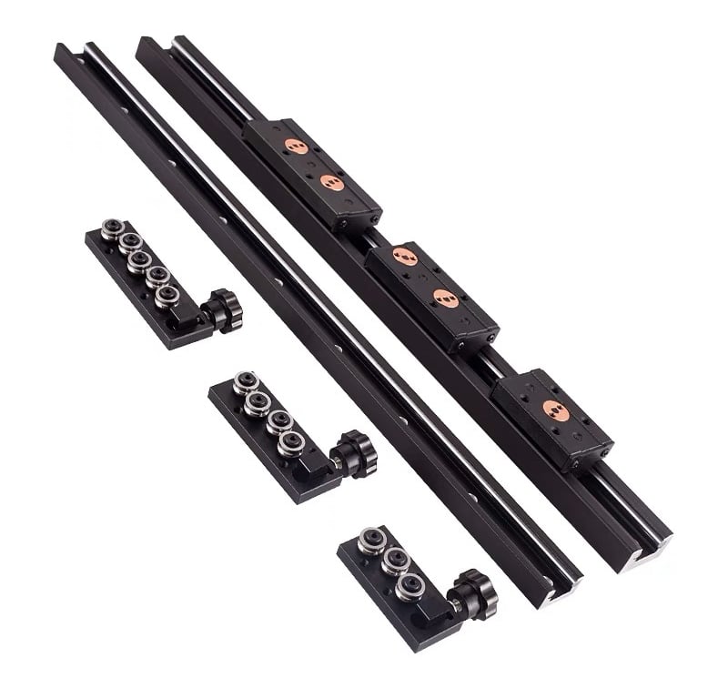 SGB10 Black Aluminum T slot linear extrusion roller bearing slider | LiMo
