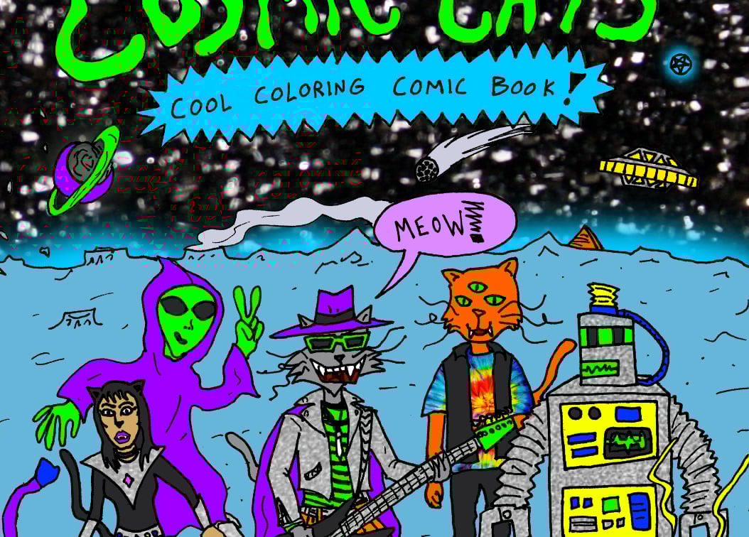 Cosmic Cats Coloring Comic Book | DEATH CAT