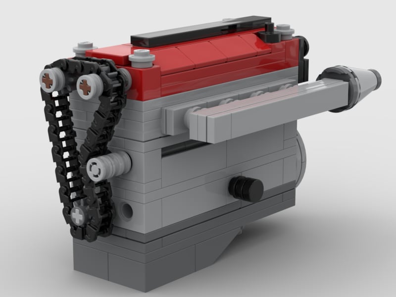 Mini Honda B16 Engine MOC | BlueBrickMOCs