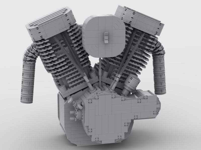 Harley-Davidson Panhead Instructions | BlueBrickMOCs