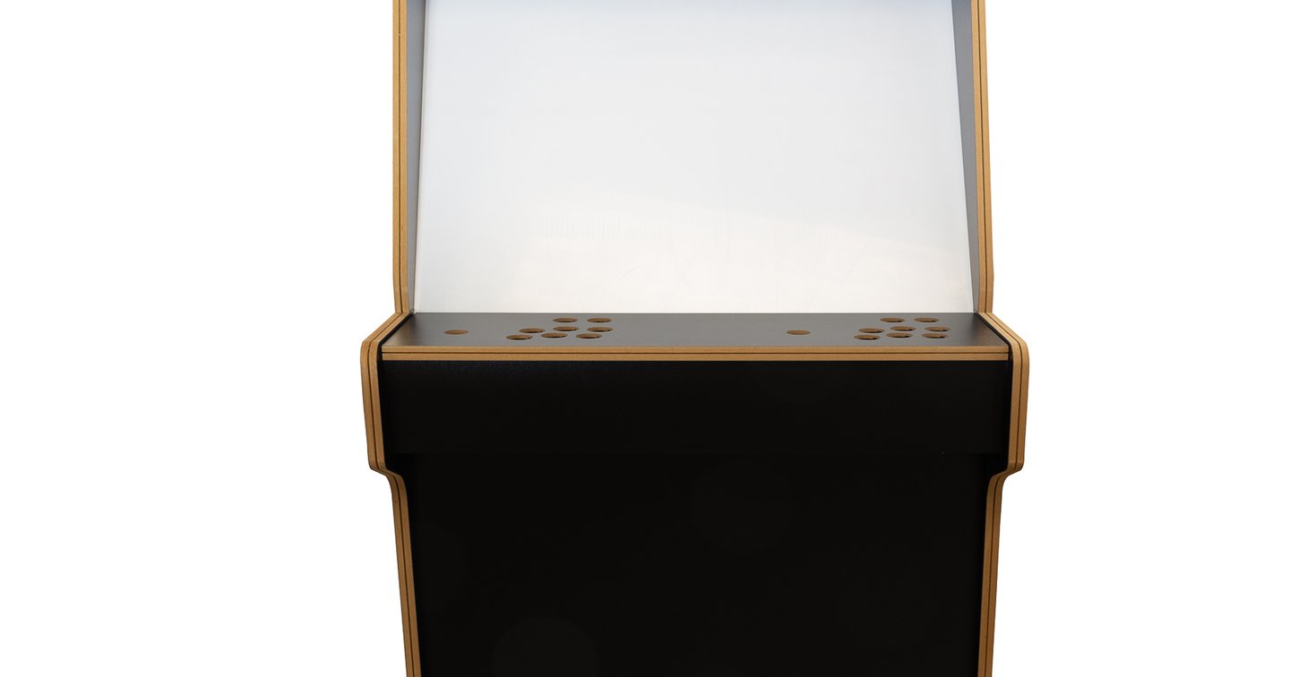 32 Black Upright Arcade Cabinet Kit Flat Pack Knockout Arcades