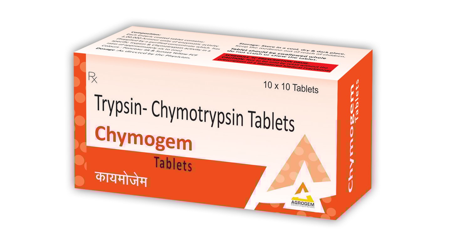 Trypsin-Chymotrypsin Tablets | AGRON REMEDIES