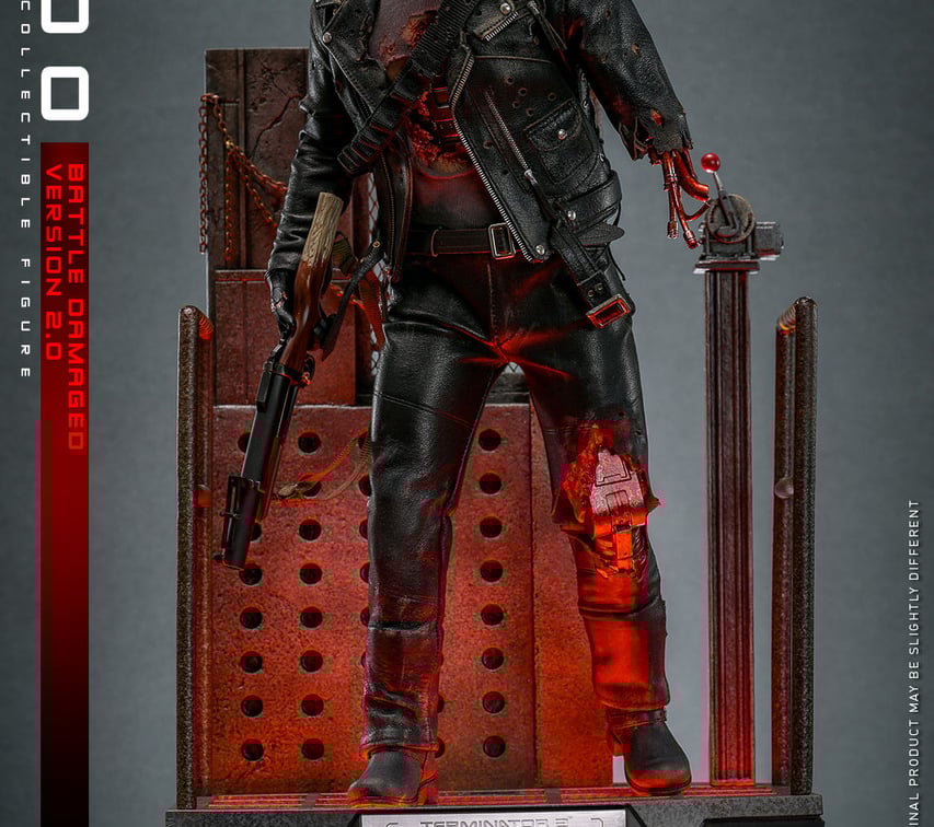 In stock! Hot Toys DX46 1/6 Terminator 2 Judgment Day T-800 Battle ...