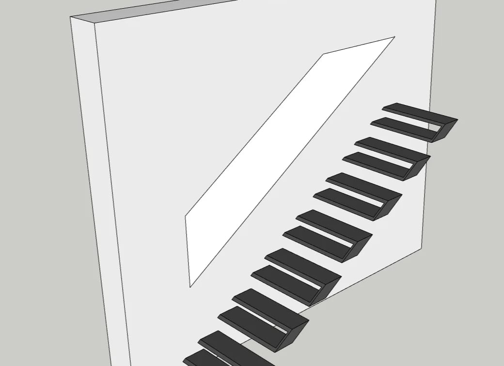 Modern Interior Staircase 3D Model – Minimal Floating Steps – SketchUp ...