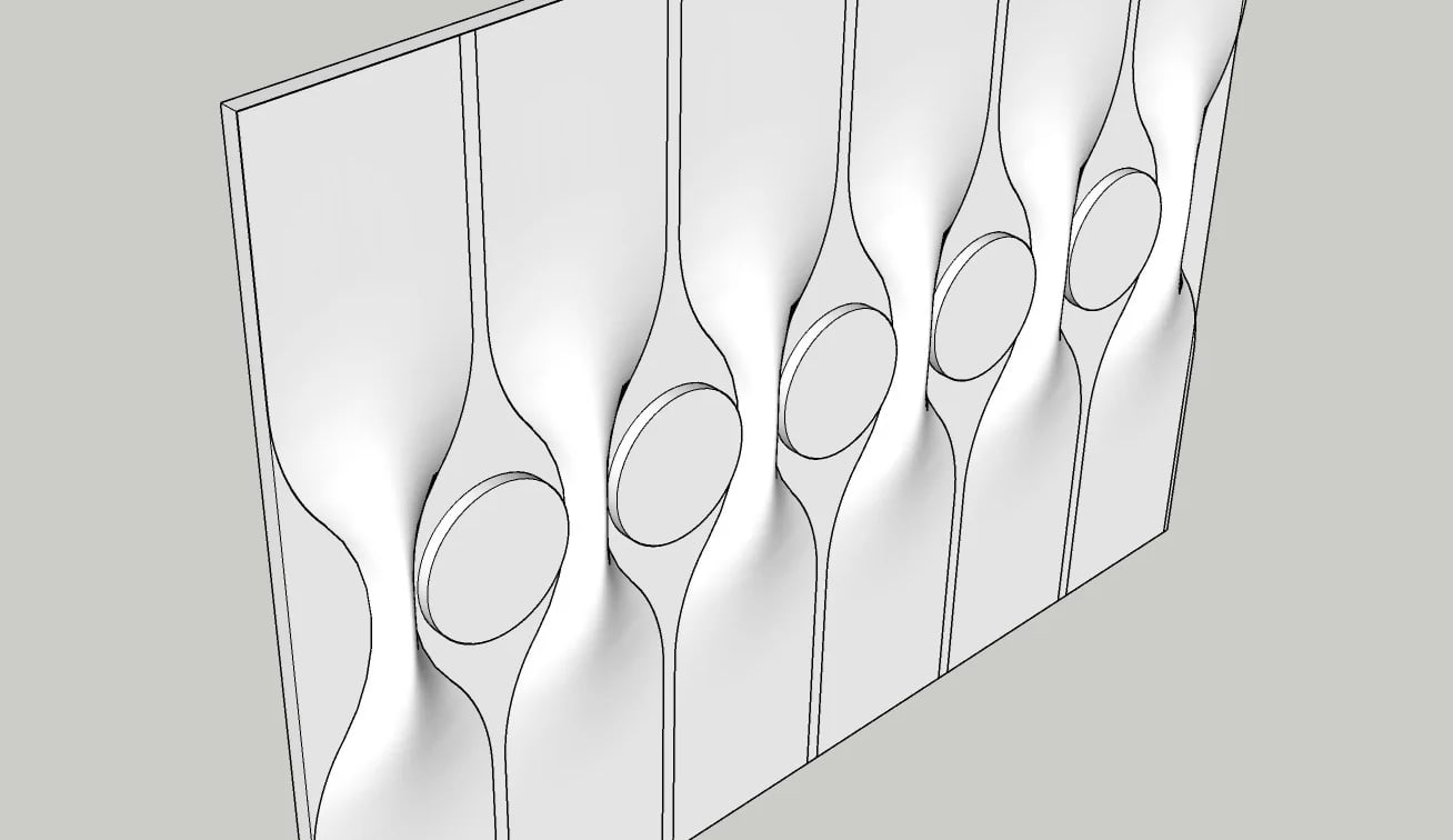 Modern Decorative Wall Panel – Parametric Wall Design – SketchUp 2018 ...