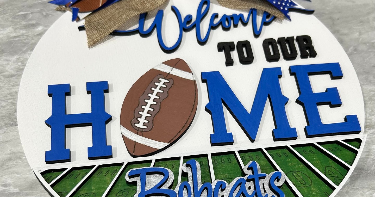 Football Welcome Sign | Timeless Treasures Laser and Design LLC