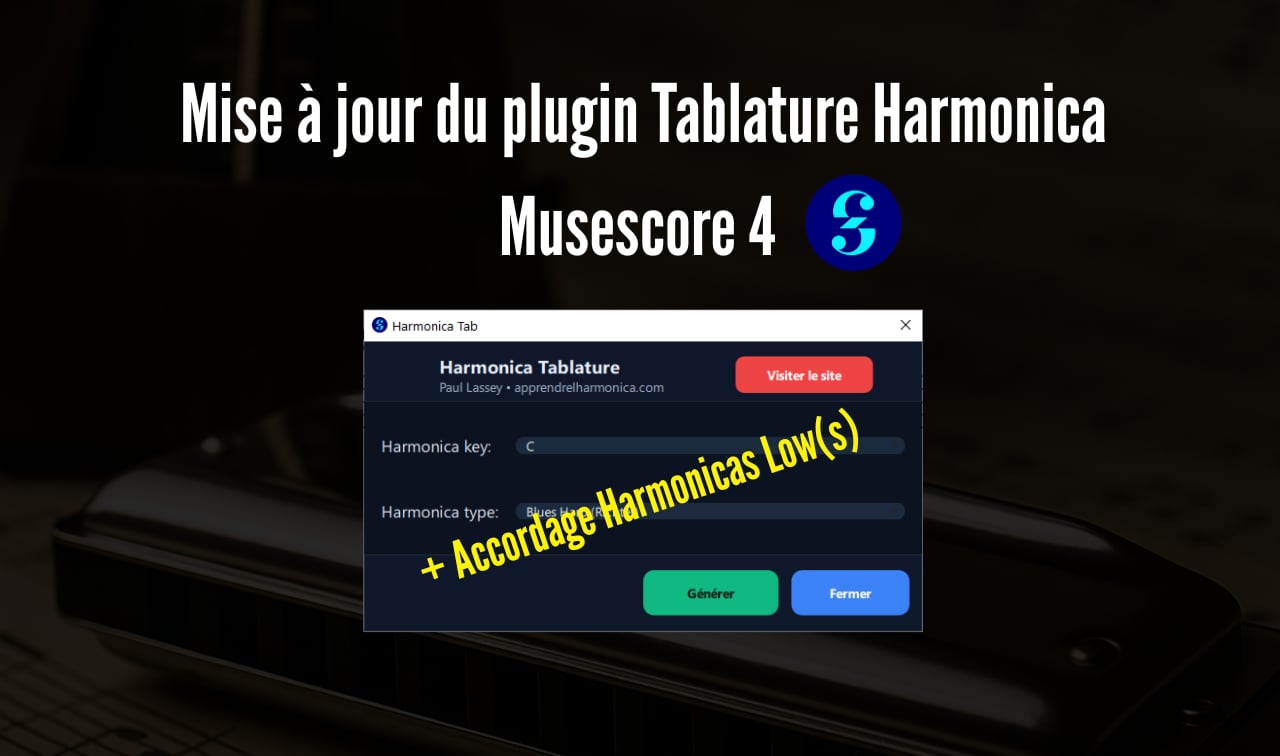 Harmonica Tablature – Plugin MuseScore 4 - Gratuit | apprendrelharmonica.com
