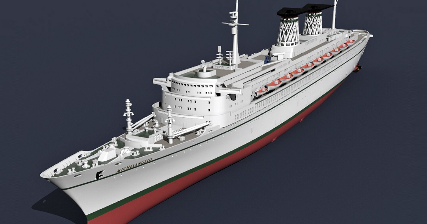 Detailed SS France Model - Mythical French Ocean Liner | LinersWorld