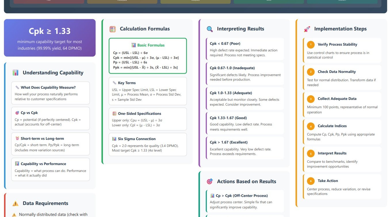 Process Capability Analysis Infographic | Pathway To Purpose