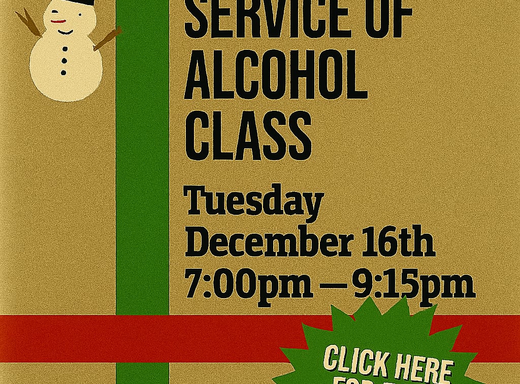 Tuesday December 16th 7:00pm Live Streaming Responsible Service of ...