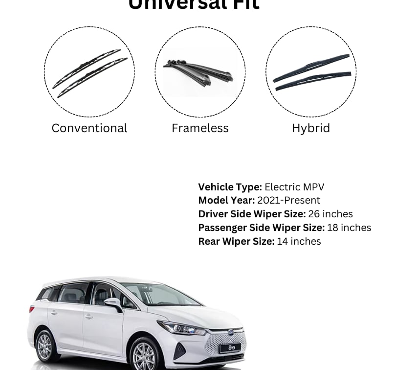 BYD e6 Wiper Blades