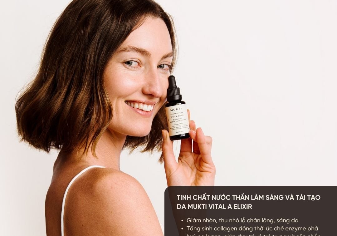 Tinh Chất Nước Thần Tăng Cường Vitamin A Làm Sáng Và Tái Tạo Da Mukti Vital A Elixir 30Ml ...