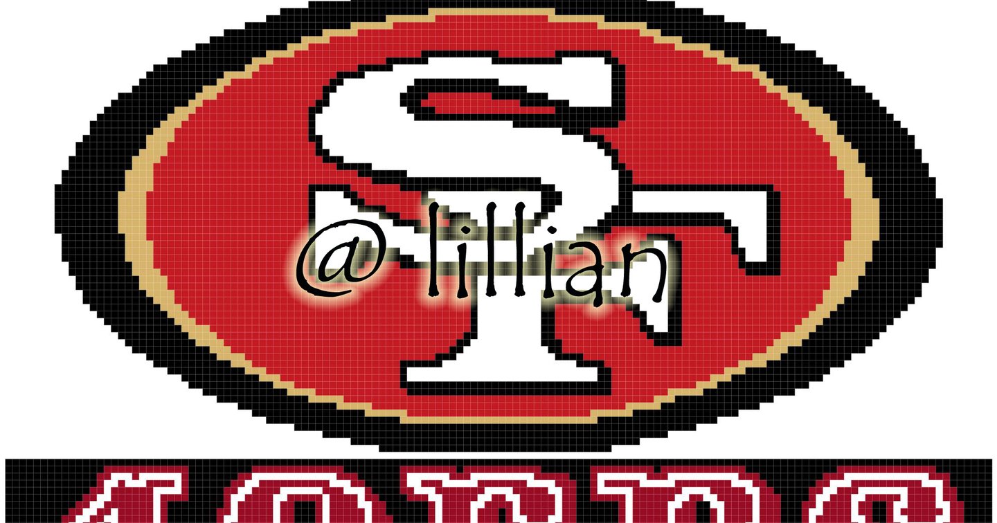 PDF ~NFL SAN FRANCISCO 49ERS Counted Cross Stitch PATTERN | LILY'S ...