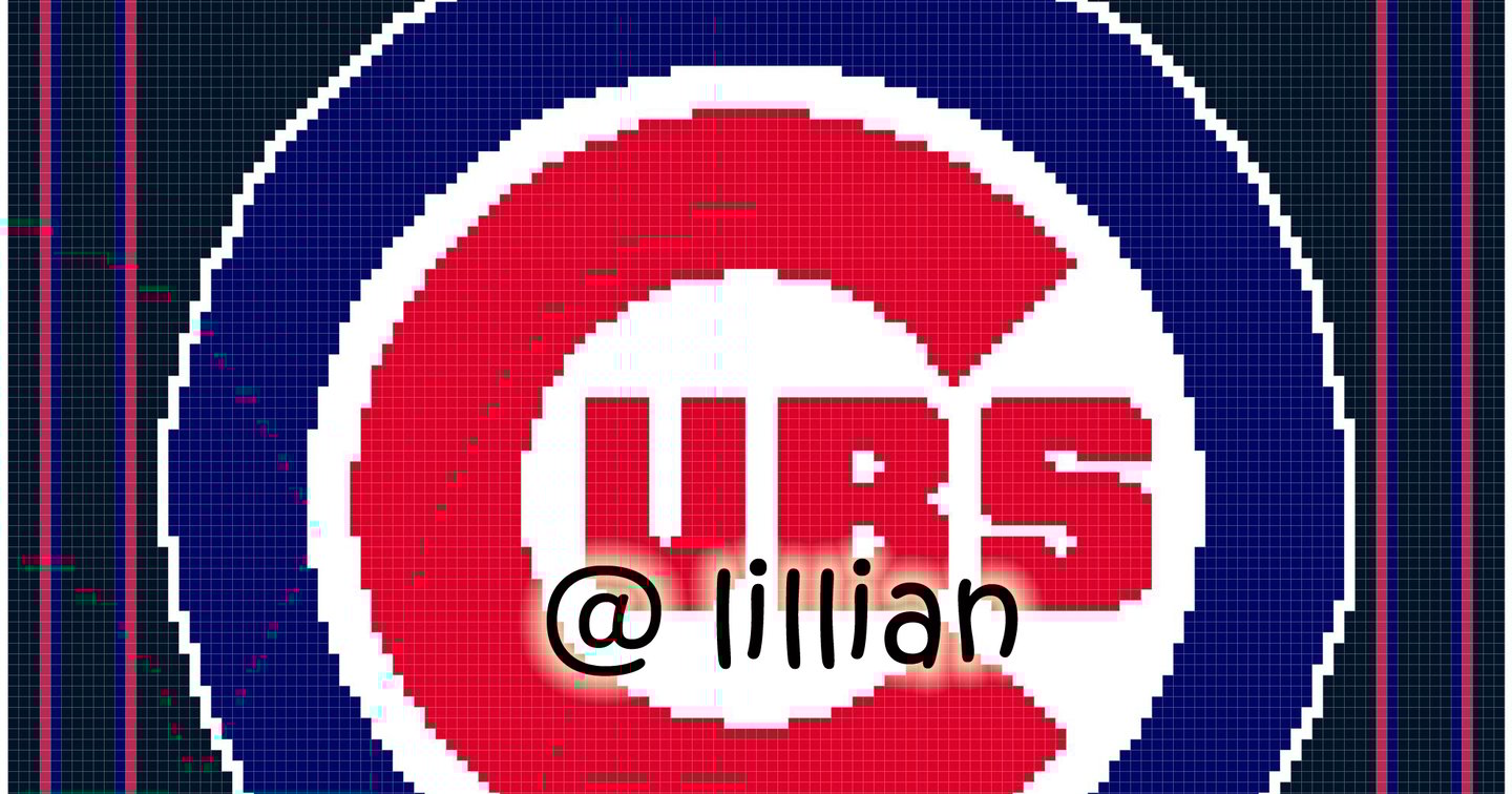 PDF ~MLB CHICAGO CUBS Counted Cross Stitch PATTERN | LILY'S CROSS ...