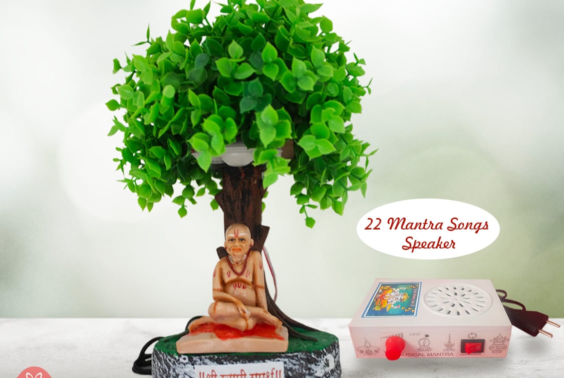 Shree Swami Samarth Murti with Tree | LED Light | 22 Mantra Song ...