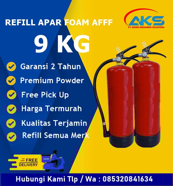 Isi Ulang APAR Busa AFFF 9 kg Berkualitas Terbaik | SUPPLIER TABUNG APAR