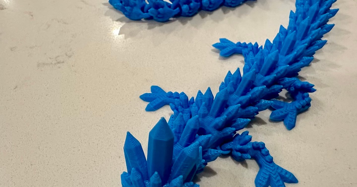 5 Foot Crystal Dragon | Drip and Print