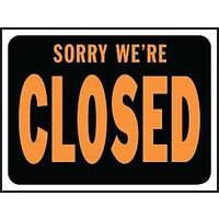 Closed Sign | Plaza Bookshop Aruba