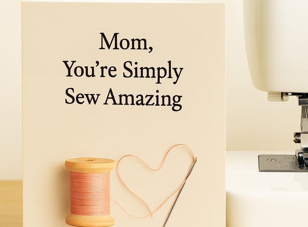 Sewing-themed Mother's Day Card | Wordplay Connections