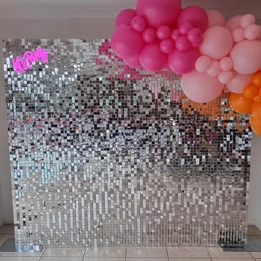 Silver Shimmer Wall Hire for Redlands Parties & Events | SweetAz Co. – Party Hire Redlands ...