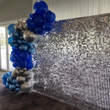 Silver Shimmer Wall Hire for Redlands Parties & Events | SweetAz Co. – Party Hire Redlands ...