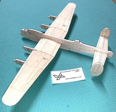 Avro Lancaster - Scale free-flight model glider ~ Laser-cut balsa kit ...