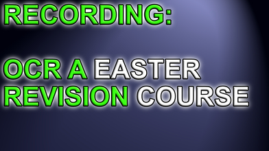 Recording: OCR 2 Day Revision Course