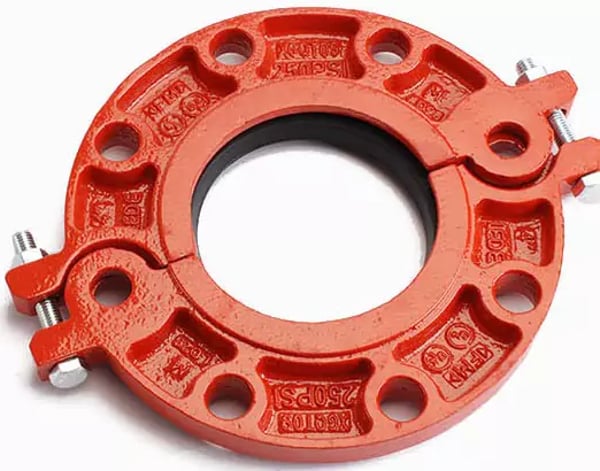 Split Grooved Flange Adapter, PN16, "XGQT09", Ral3000 | Lede - Türkiye ...