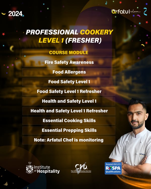 Professional Cookery Level 1 | Chef Arfatul Islam: Bangladeshi ...