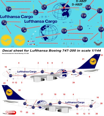Lufthansa Cargo Boeing 747-200 | Airlinerdecals