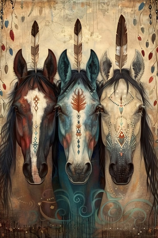 Dynamic Artwork of Native American Warriors | Tribal Spirits Art