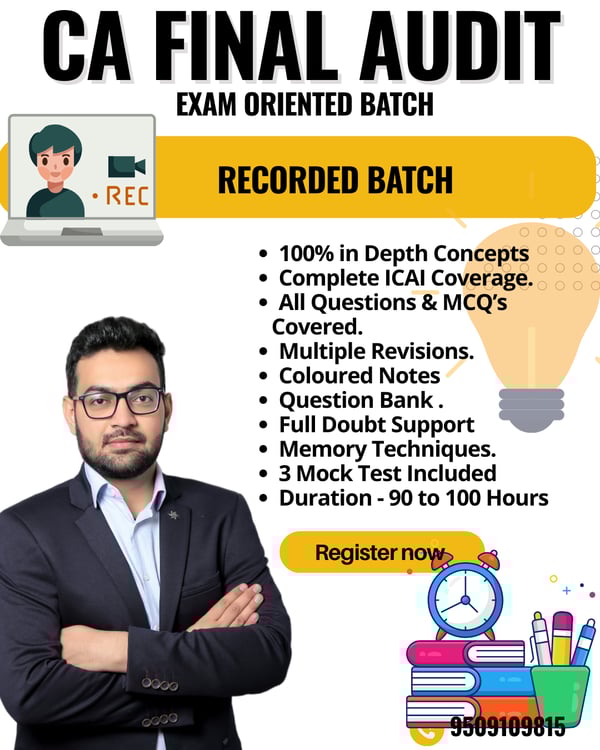 CA Final Audit – Exam-Oriented Recorded Batch | CA Rakesh Audit Classes