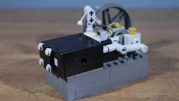 World's Smallest Double-Action Steam Engine MOC | BlueBrickMOCs