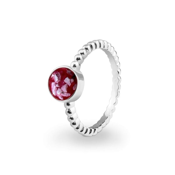 Ladies Sterling Silver Bobble Band Memorial Ashes Ring | Ash Keepsakes