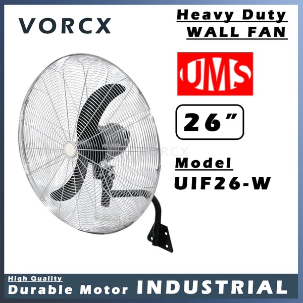 UMS UIF26-W 26" inch 180W 1400RPM Heavy Duty Industrial Wall Fan | VORCX