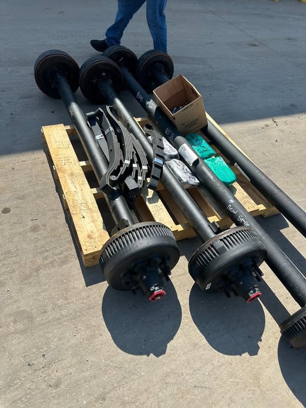 8K trailer axle complete / Eje de 8K completo | Gordo Trailer Parts of ...
