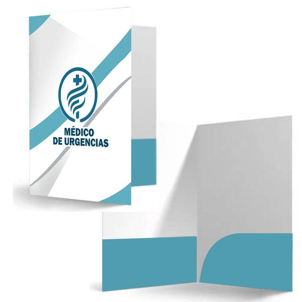 500 Folders/Carpetas de emergencia médica Laminados *Con Solapas ...