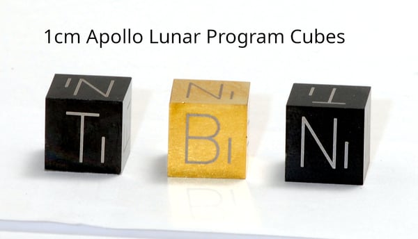1cm Apollo Moon Cubes | scale objects