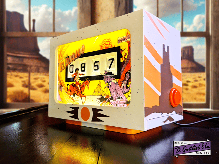 Gottlieb® El Dorado Clock | Ayscrim Studios - Vintage Pinball-inspired ...