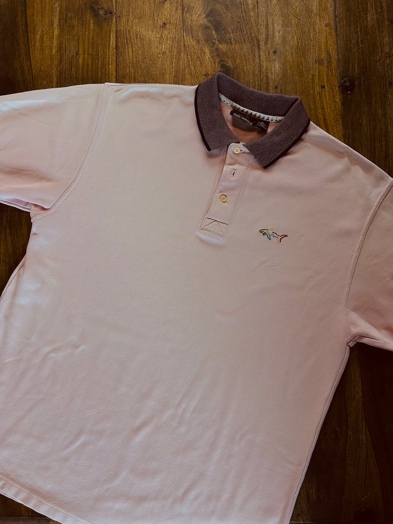 vintage pink Greg Norman polo (XL) | Wolfie Golf