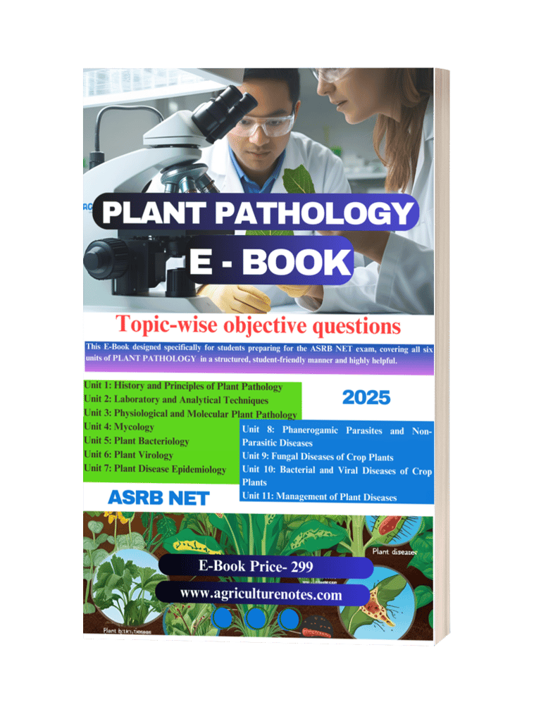 ASRB NET PLANT PATHOLOGY NOTES E-BOOK | Agriculture notes